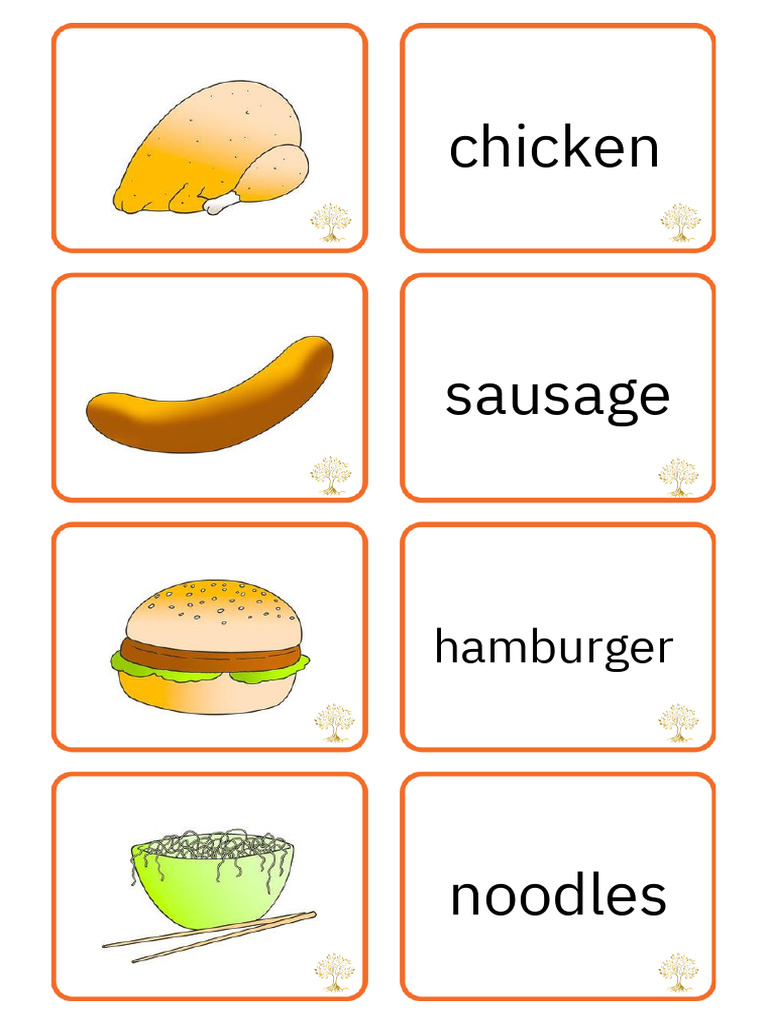 Food Flashcards BC PDF | PDF