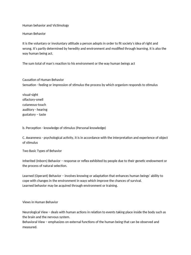 Human Behavior-WPS Office | PDF