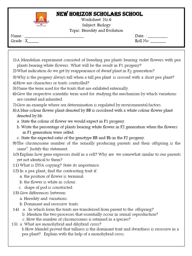 Cc5b812a Bca8 42ec b91a c2d95f1886cc Heredity Worksheet | PDF ...