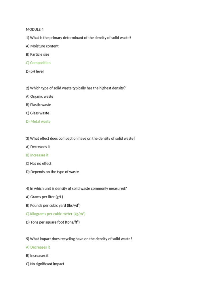 Module 4 MCQ (Cse, Aiml, Ise, Ece) | PDF | Electronic Waste | Waste