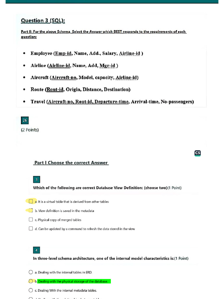 Database Exam 5 | PDF