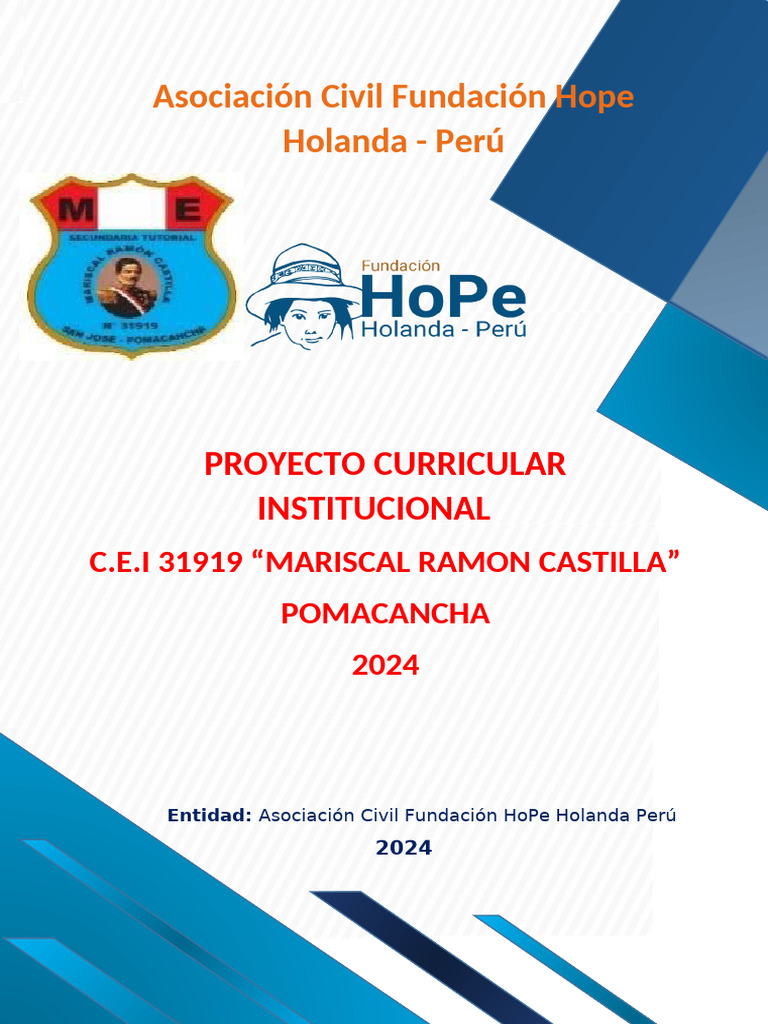 Modelo Pci 2024 Final | PDF | Plan de estudios | Aprendizaje