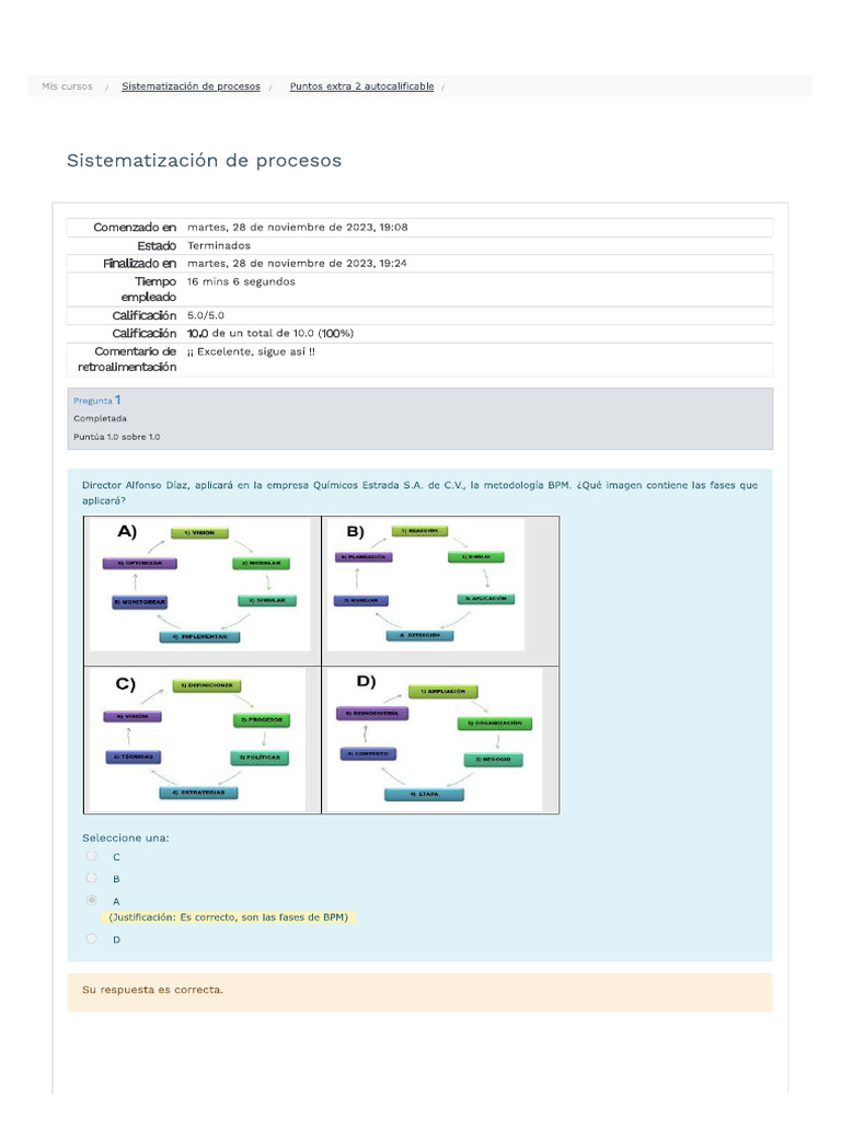 Puntos Extra 2 Autocalificable - Revisión Del Intento | PDF