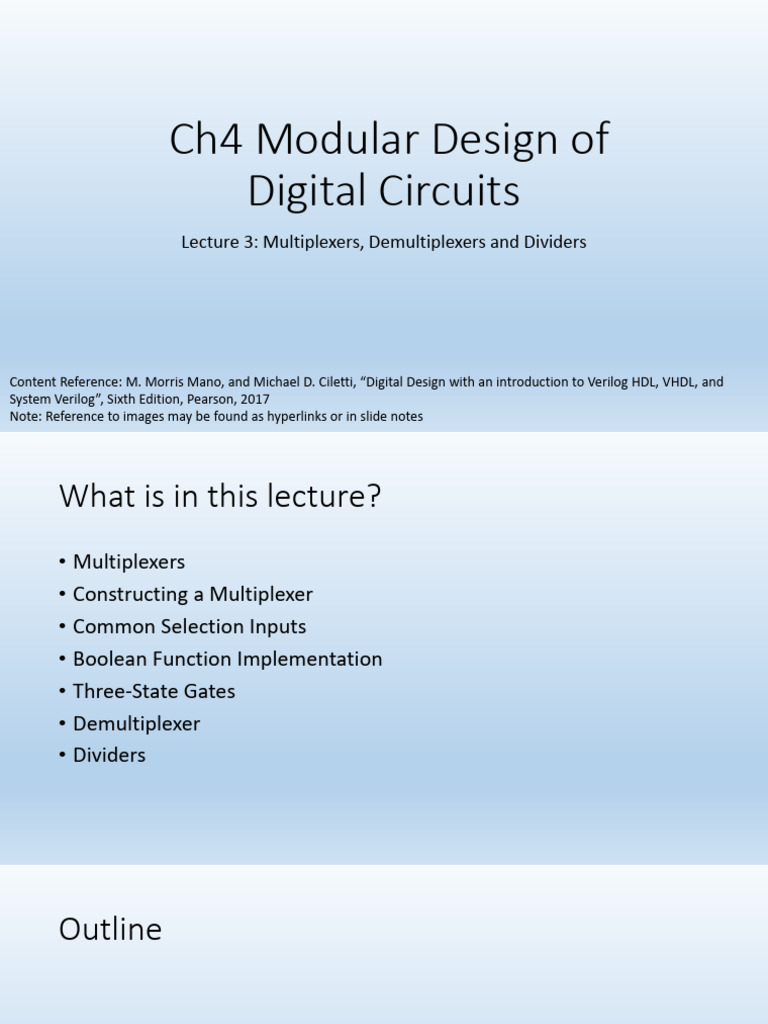 L3 Multiplexers Demultiplexers and Dividers | PDF | Division ...