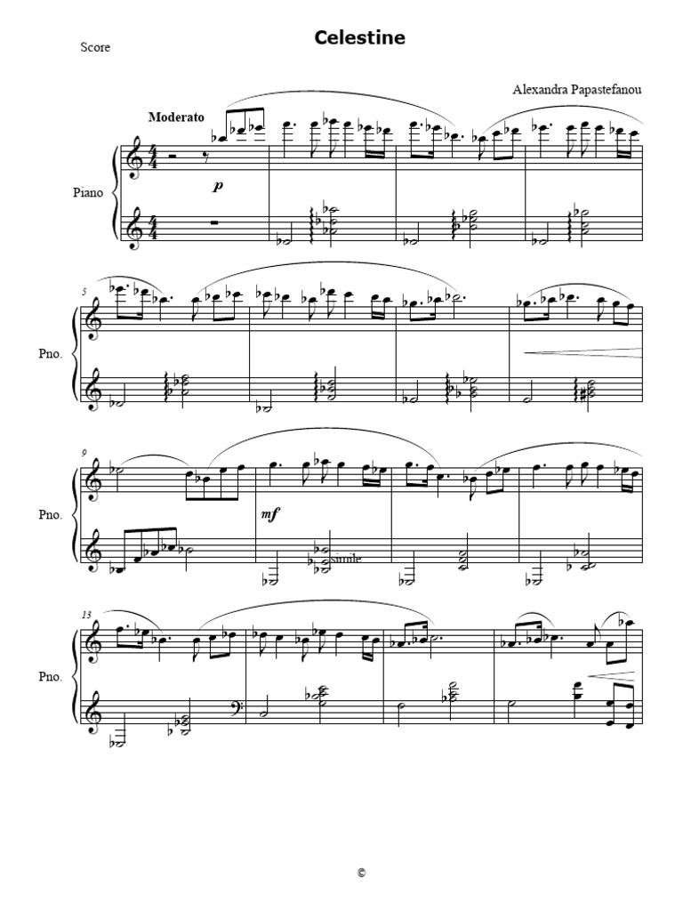 Celestine, Piano Solo Minerals | PDF