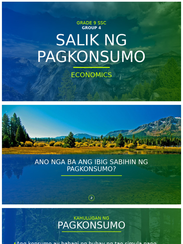 Salik NG Pagkonsumo | PDF