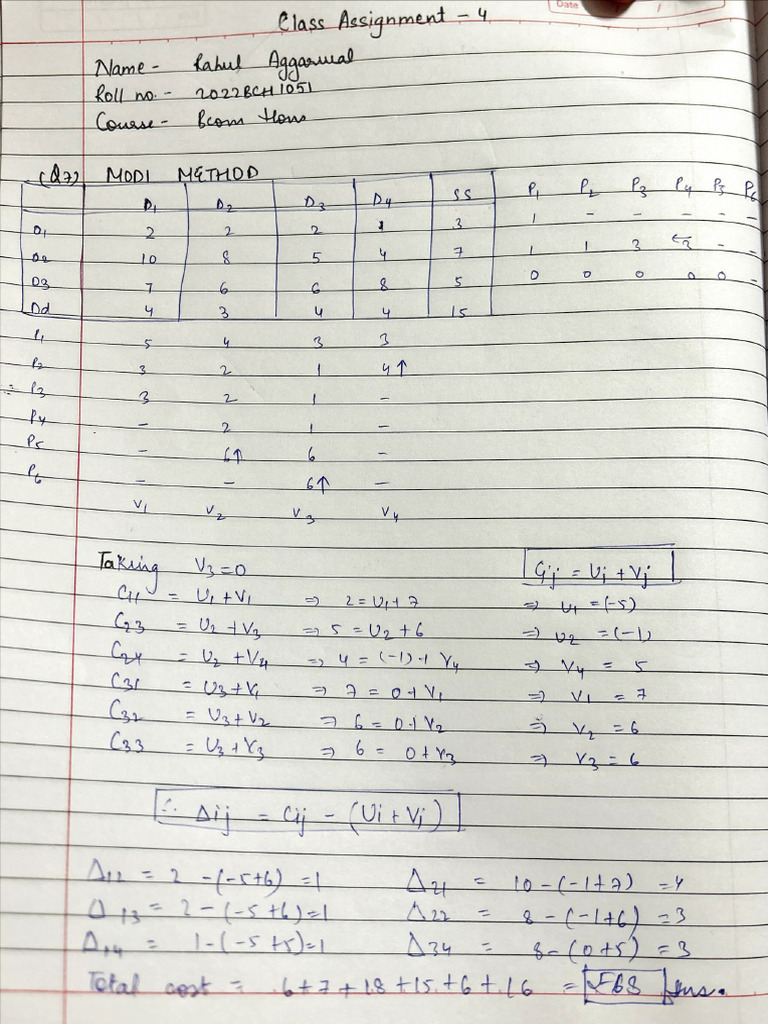 2022BCH1051 Class Assign 4 | PDF