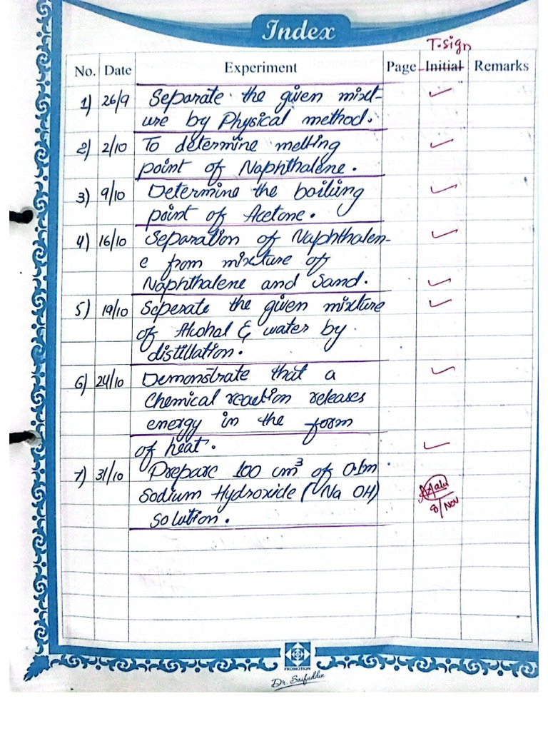 9TH Class Chemistry Lab Work | PDF