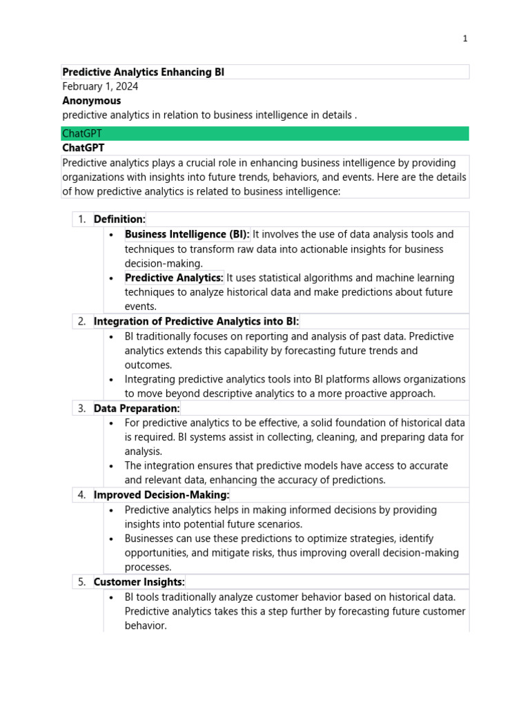 Predictive Analytics | PDF | Predictive Analytics | Artificial Neural Network