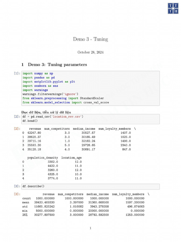 Demo 3 - Tuning | PDF