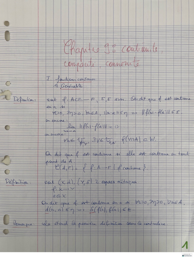 Chapitre 9; topologie | PDF