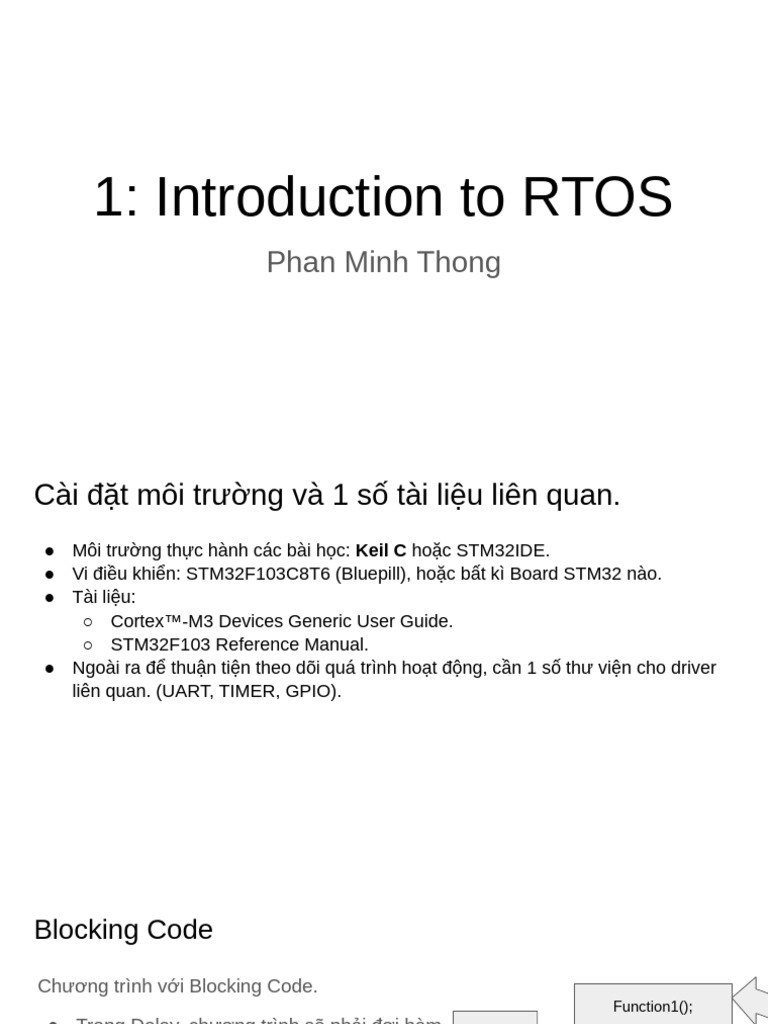 1 - Introduction To RTOS | PDF