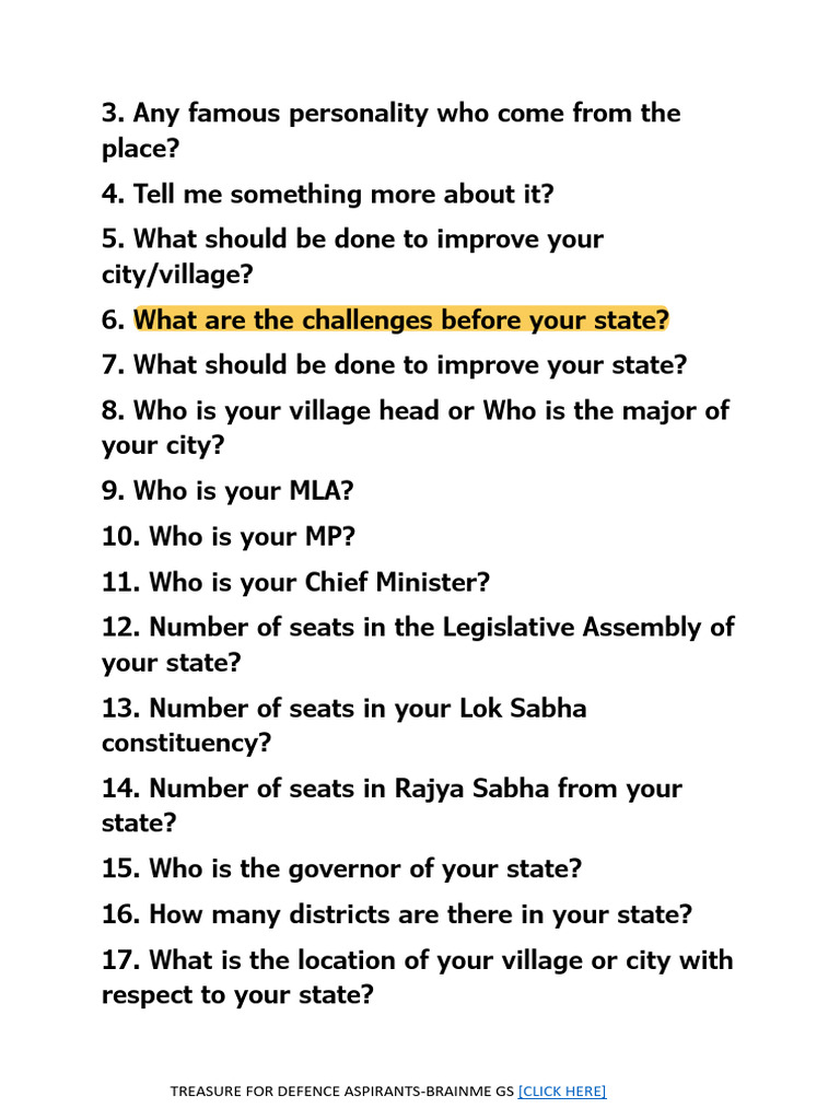 Essential Questions for Defence Aspirants | PDF | Hobbies | Social ...