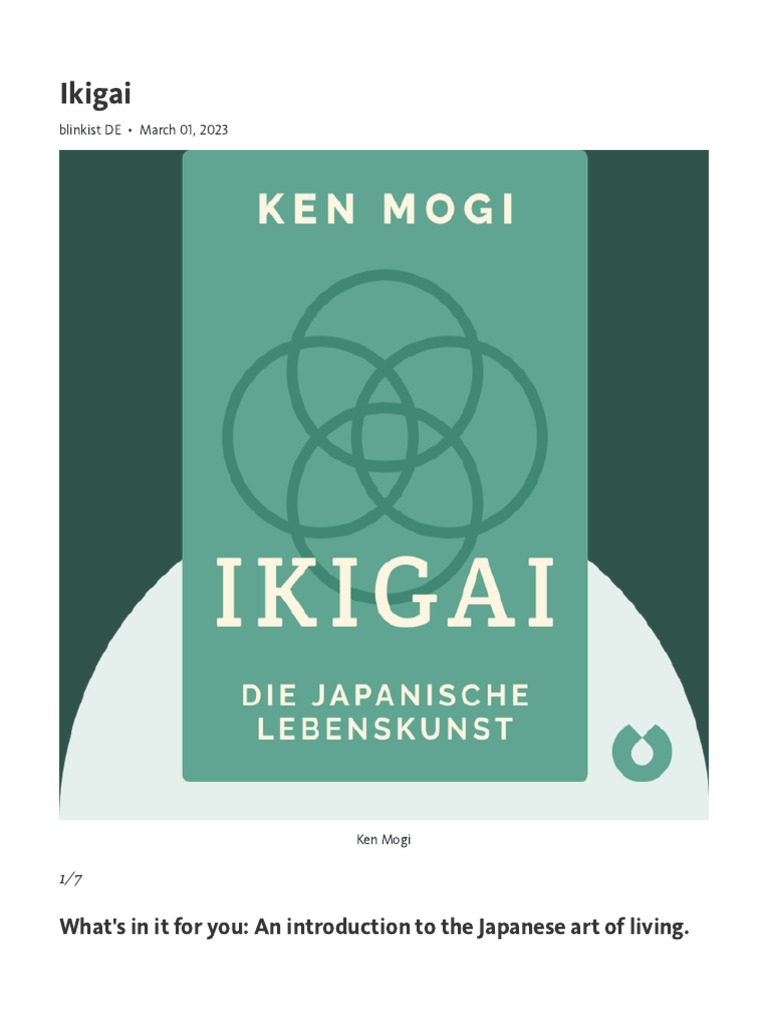 Ikigai | PDF