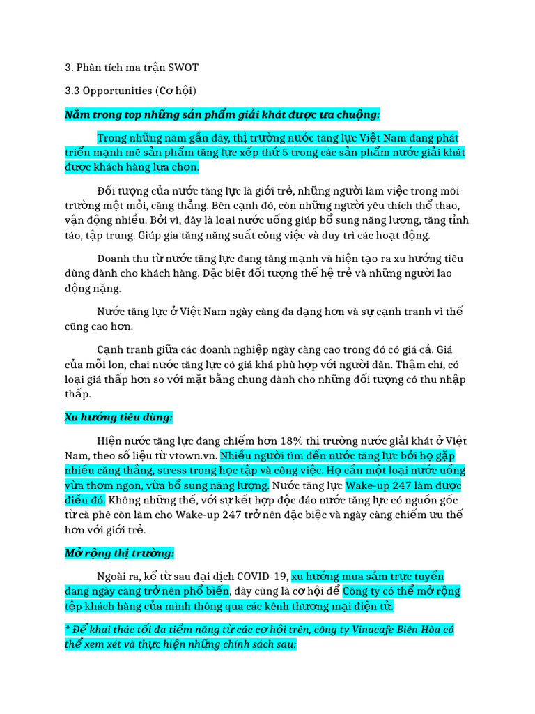 Phân Tích OT Trong SWOT | PDF