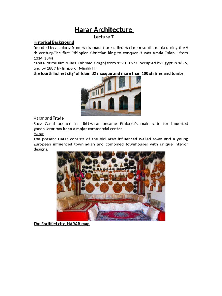 Harar Architecture | PDF