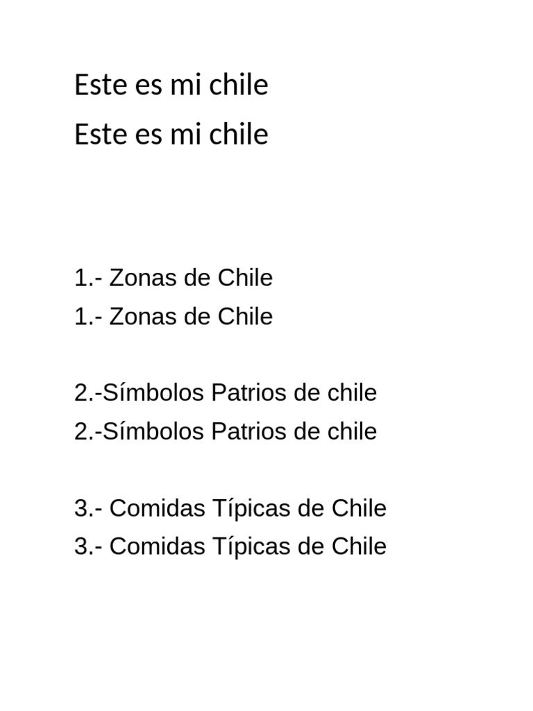 Este Es Mi Chile | PDF