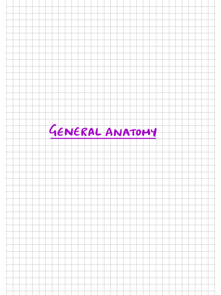 General Anatomy | PDF