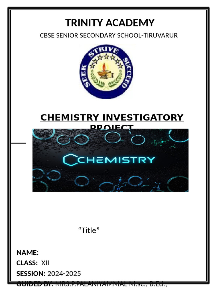 Cover Page(Chem)[1] | PDF