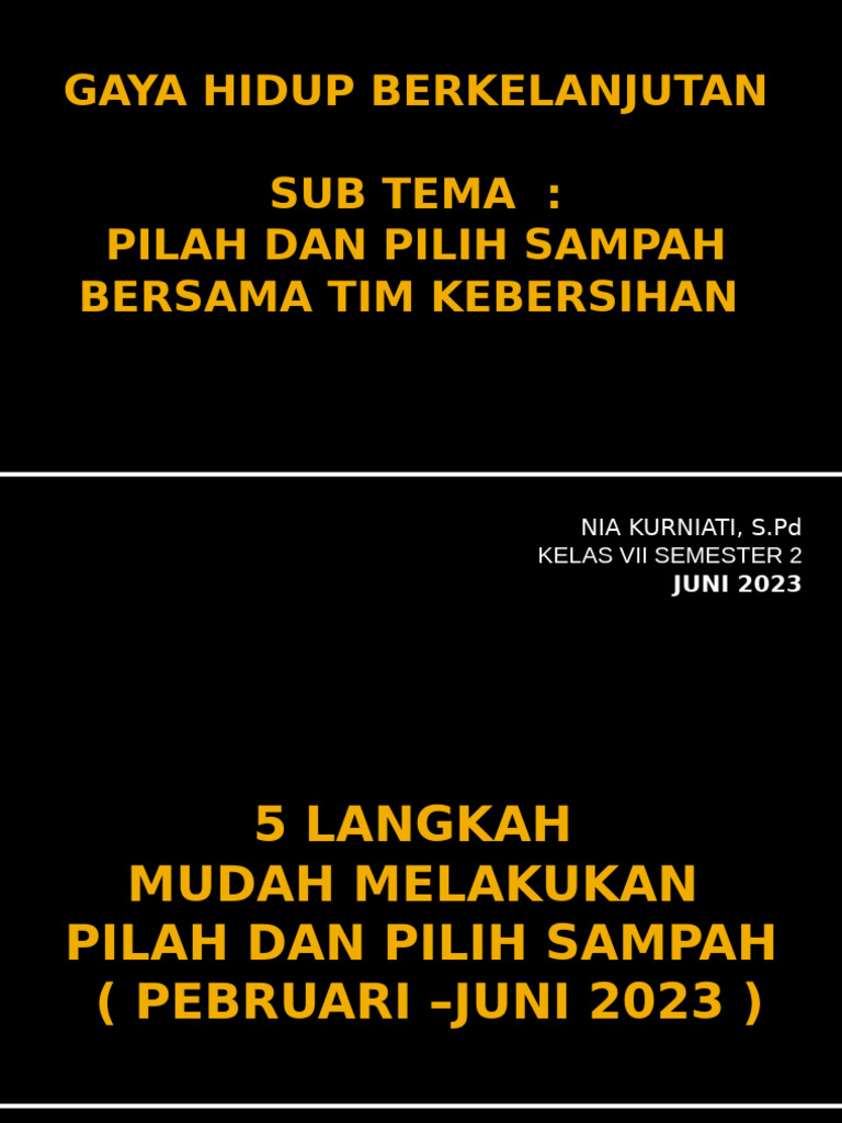 Gaya Hidup Berkelanjutan by Nia-1 | PDF