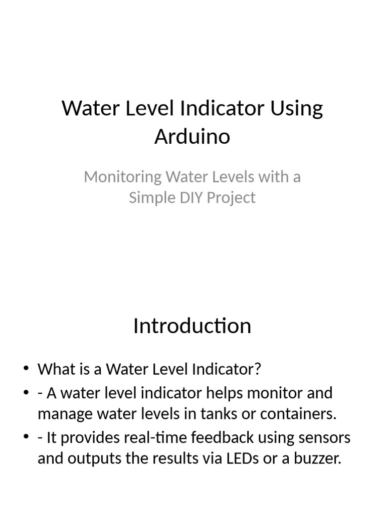 Water Level Indicator Arduino Expanded | PDF | Light Emitting Diode | Sensor