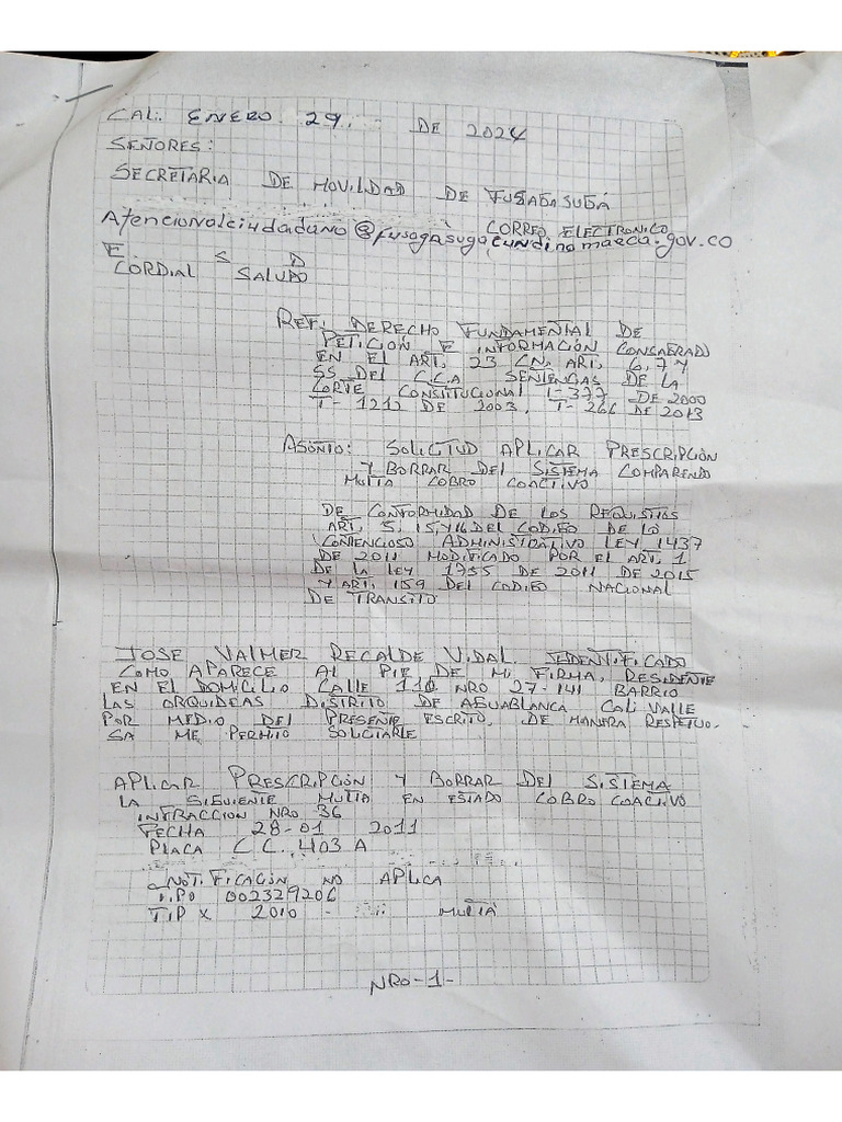 Derecho de Peticion Fusa | PDF