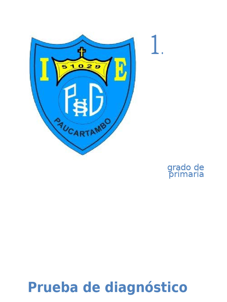 Prueba Diagnóstica Lectura, Comprensión de Textos Oralizados. 1er ...