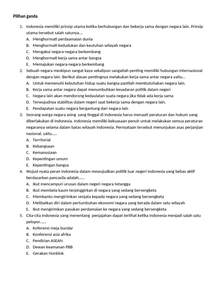Soal Pkn Kelas 11 Semester 2 | PDF