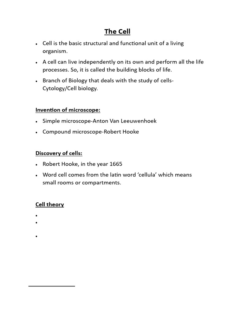The Cell | PDF | Chloroplast | Cell (Biology)