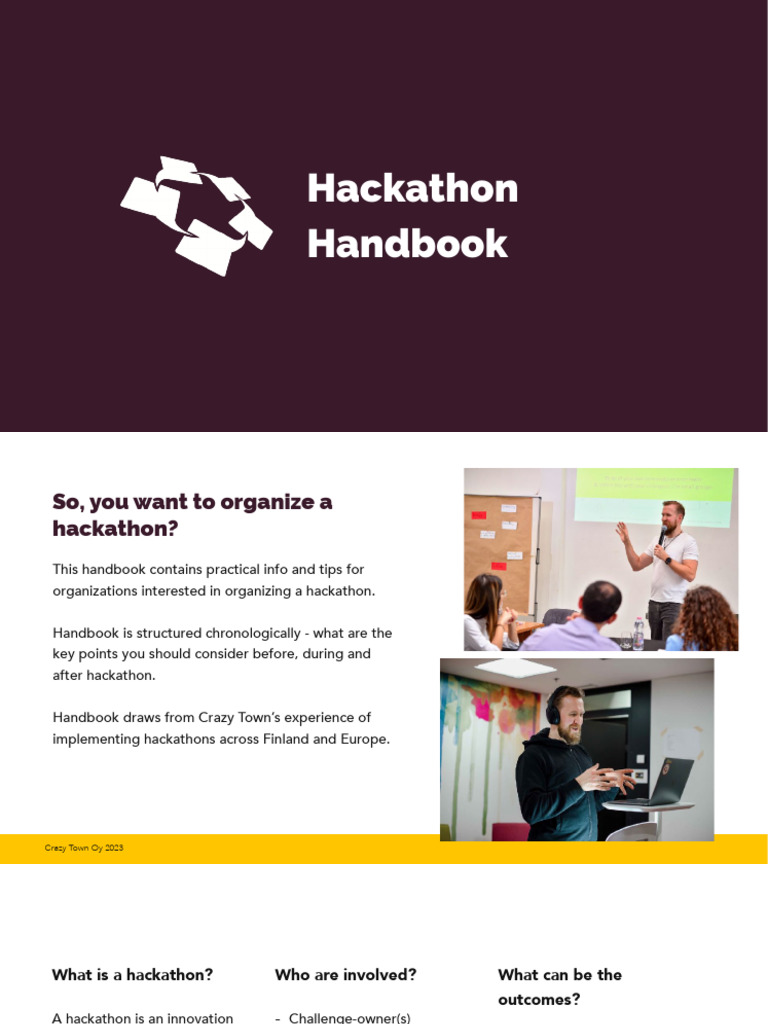 Organizing a Successful Hackathon Guide | PDF | Mentorship | Startup Company
