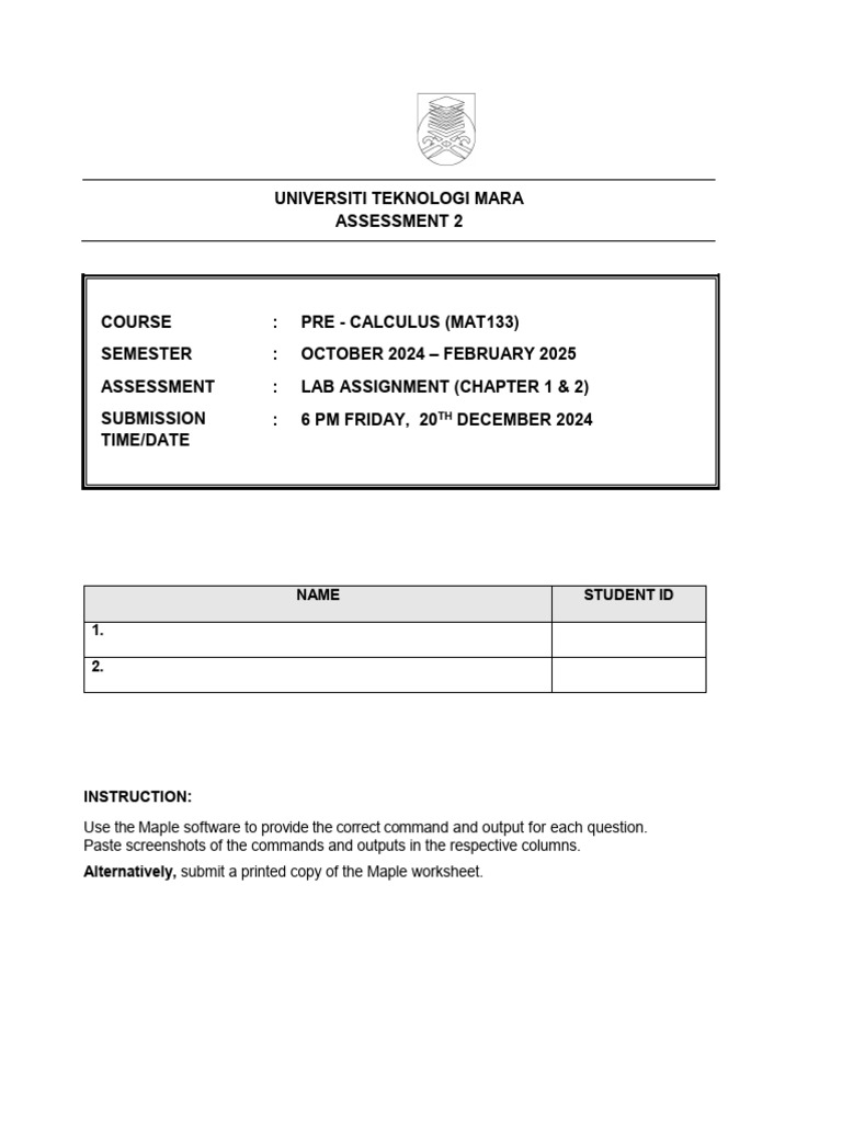ASSESSMENT 2 - LAB ASSIGNMENT | PDF | Computing