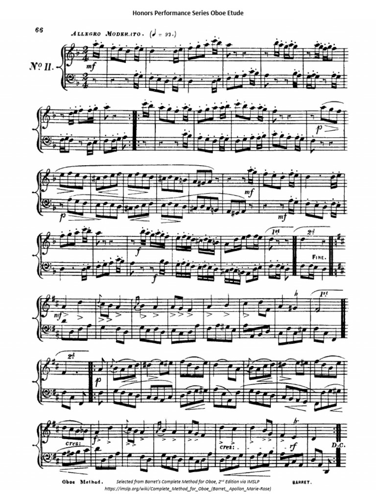 Oboe Etude | PDF