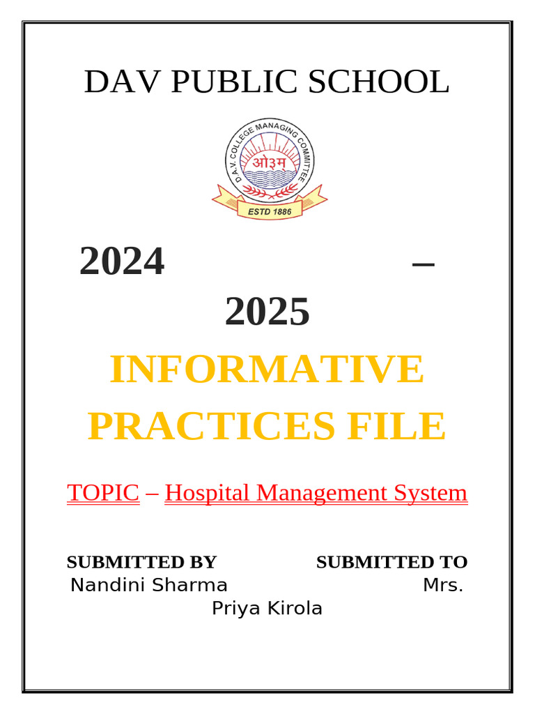 Hospital Management | PDF | Computing | Computer Programming