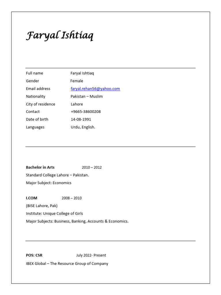 Faryal Ishtiaq | PDF