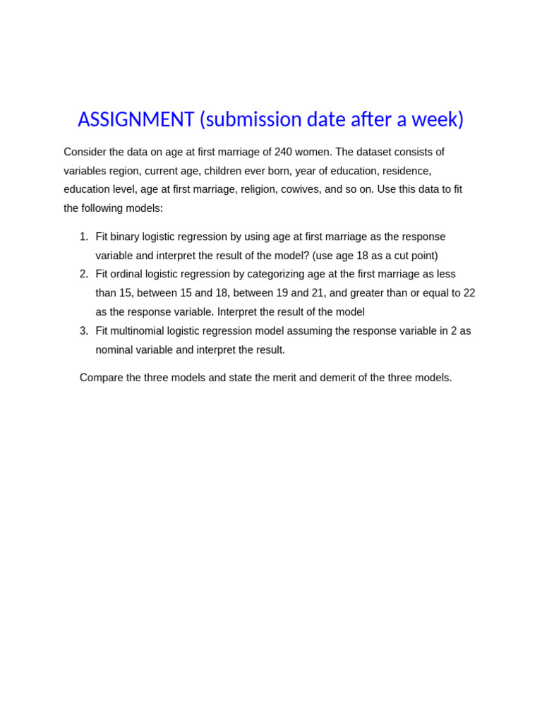 Assignment | PDF