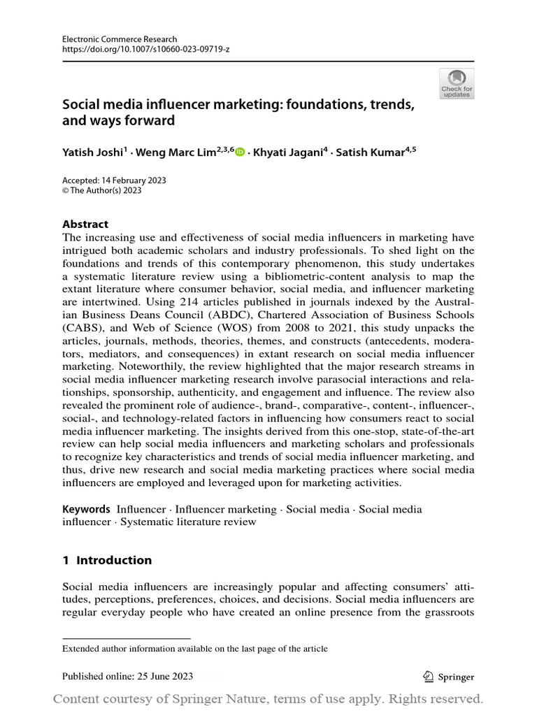 Social Media Influencer Marketing Trends | PDF | Popular Culture ...