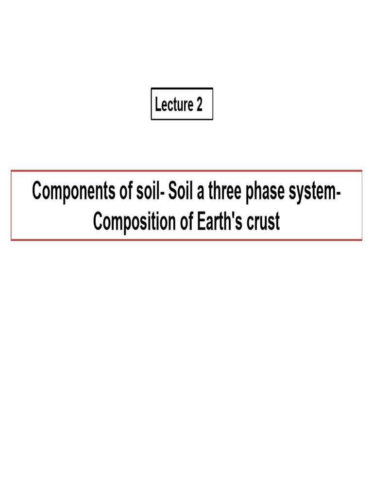 Lecture 2 | PDF | Earth | Chemical Substances
