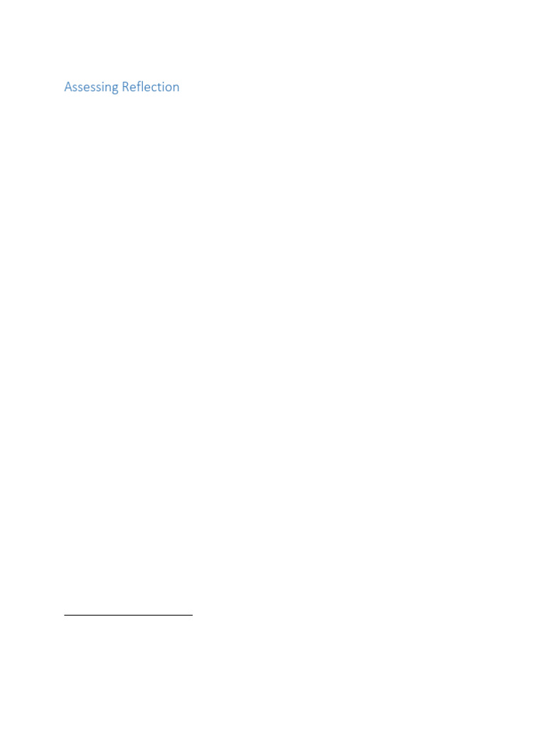 Student Reflection Rubric | PDF | Educational Assessment | Experience