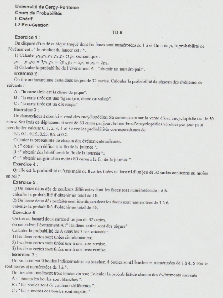 PROBA TD 5 (3) | PDF