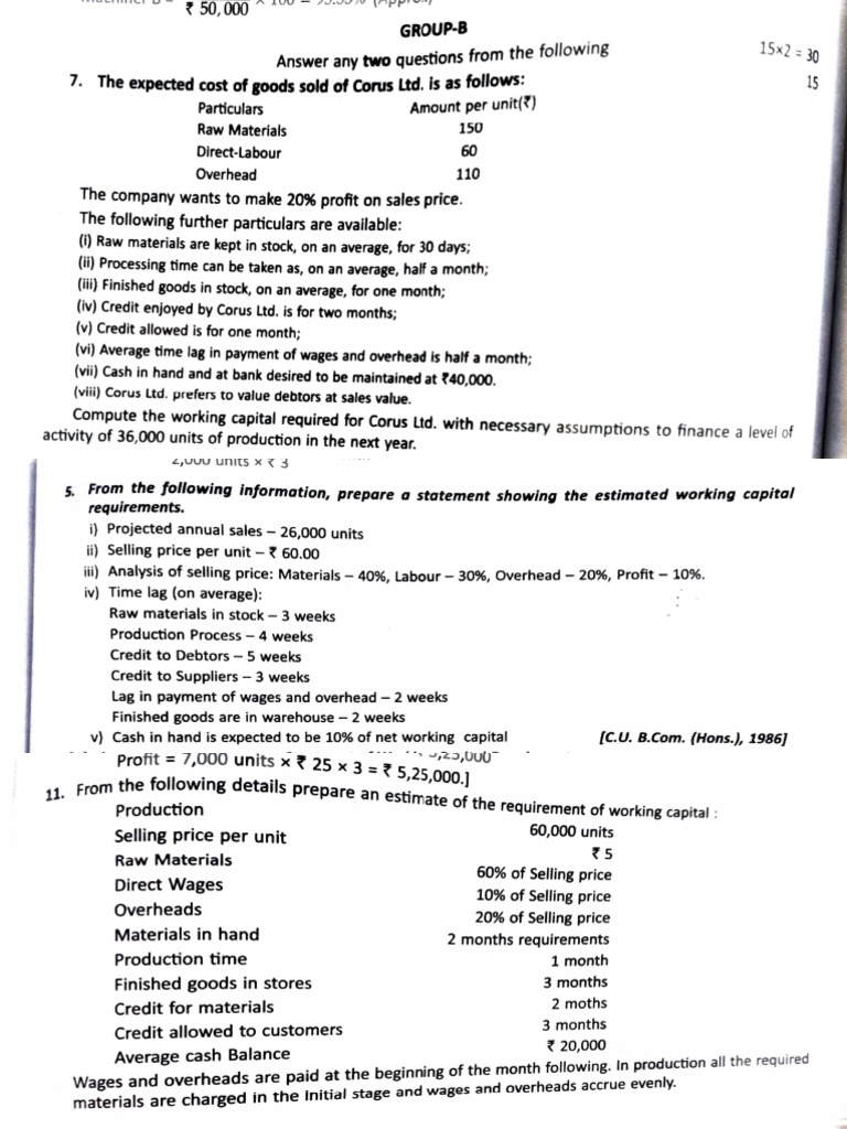 Working Capital Management Pdf Prices Credit