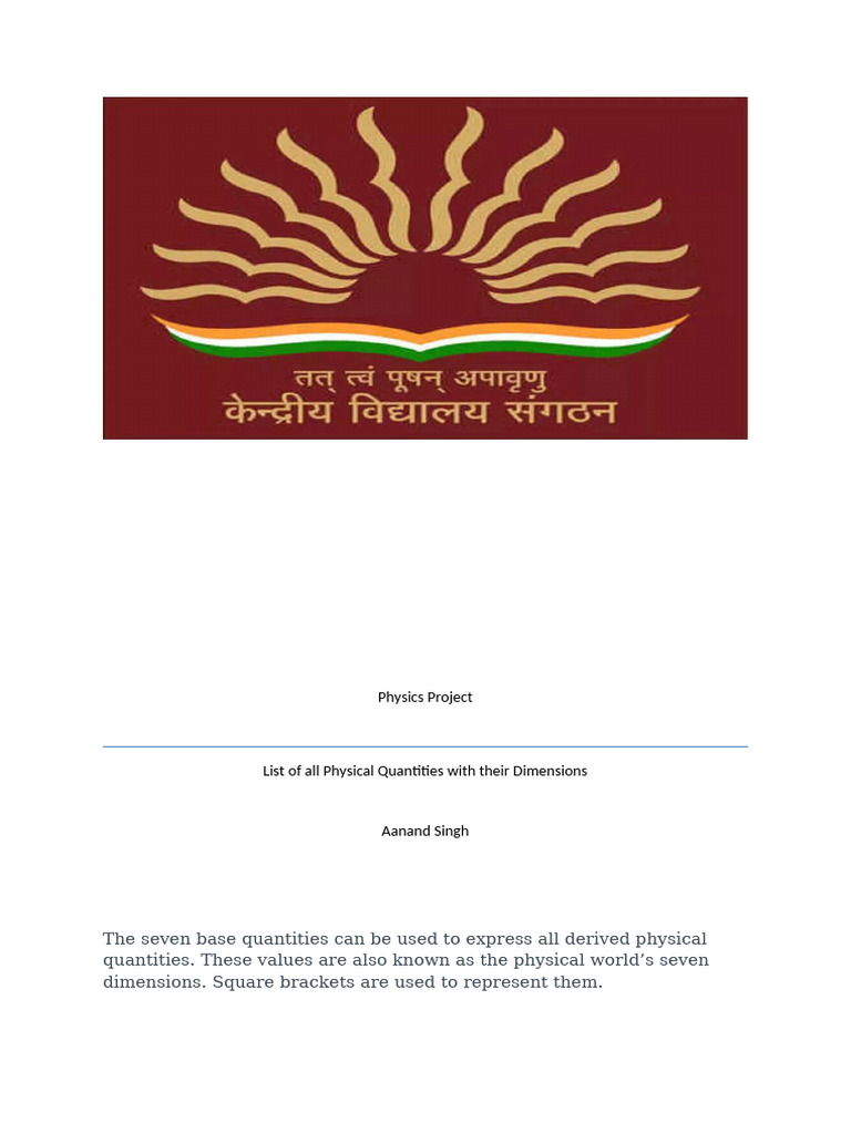 Physics Project | PDF | Heat | Quantity