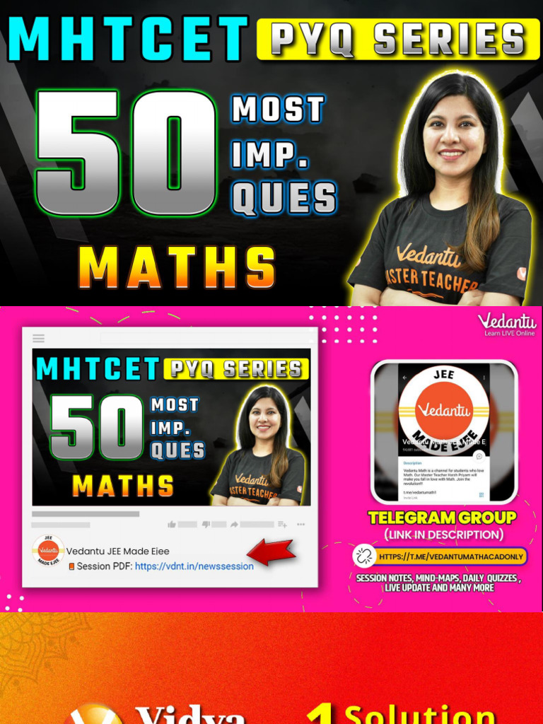 Mhtcet Maths Pyqs | PDF