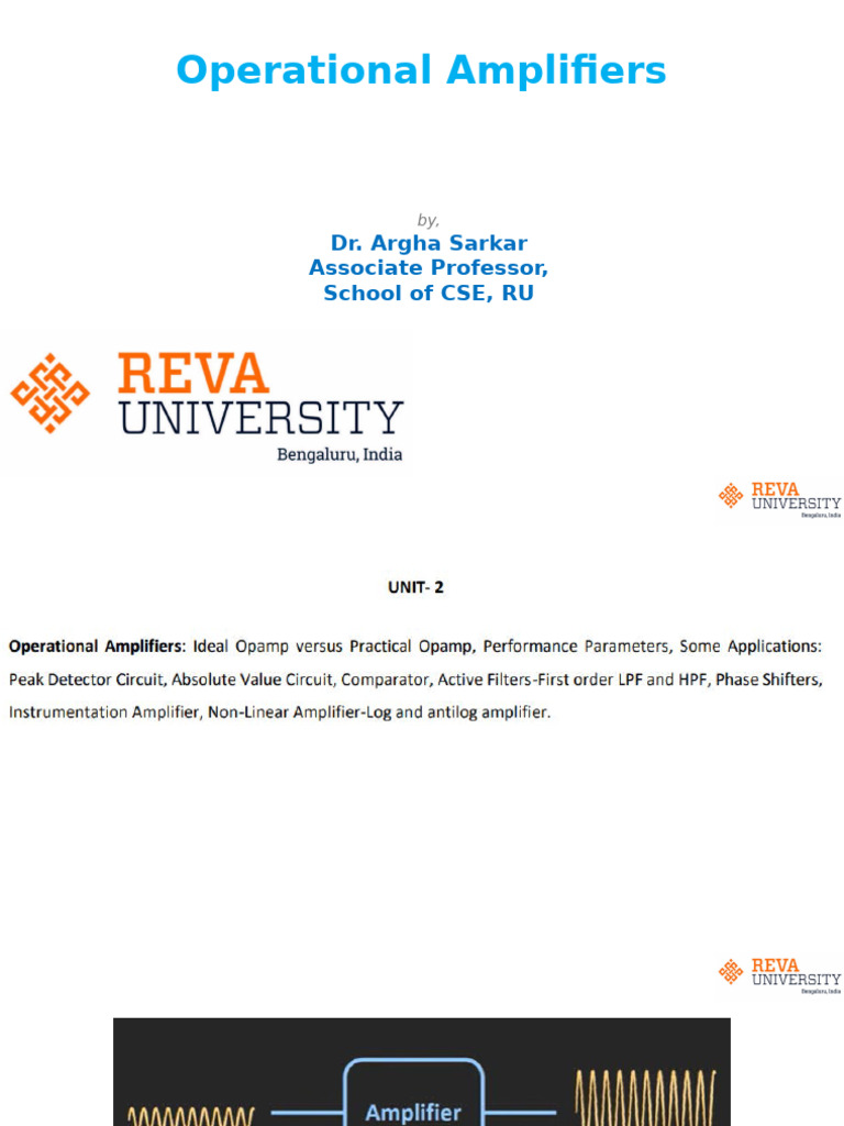 OP AMP (1) | PDF | Operational Amplifier | Amplifier