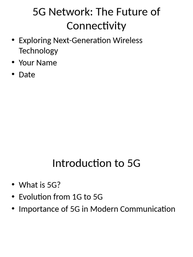 5G Network Presentation | PDF