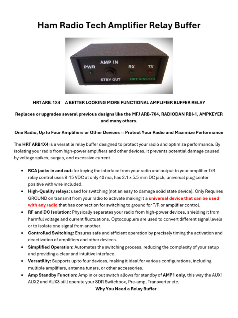 Ham Radio Amplifier Relay Guide | PDF | Amplifier | Relay