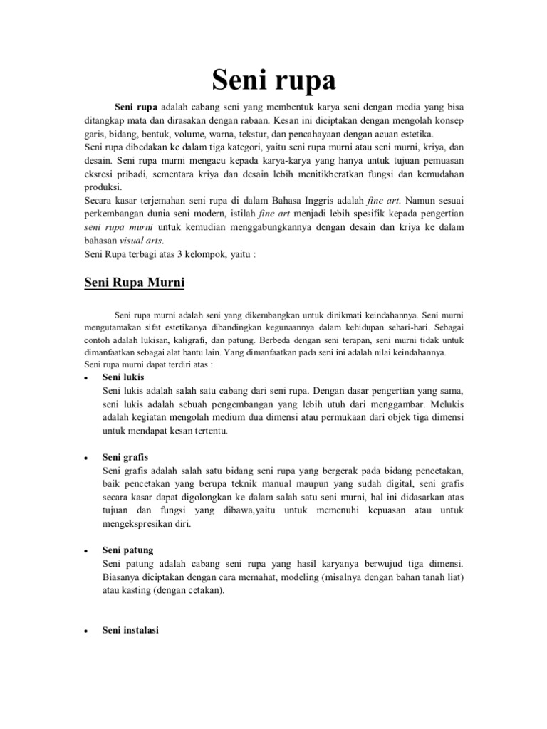 Makalah Seni Rupa | PDF