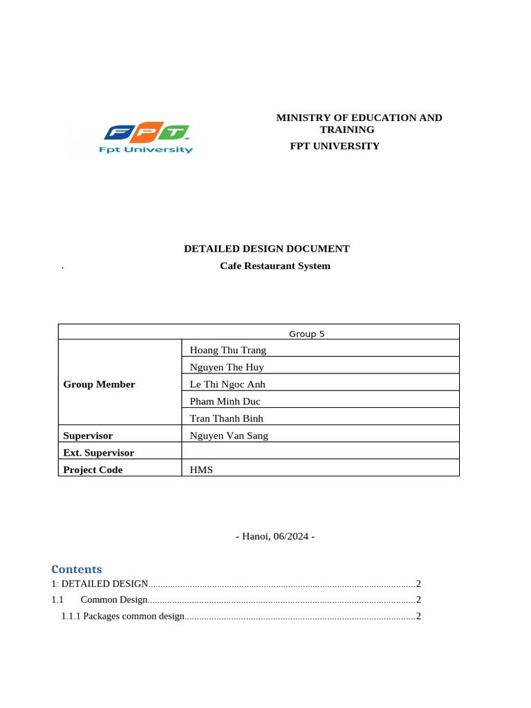 SWD392_CafeRestaurantSystem_DetailedDesign | PDF | Http Cookie | Password