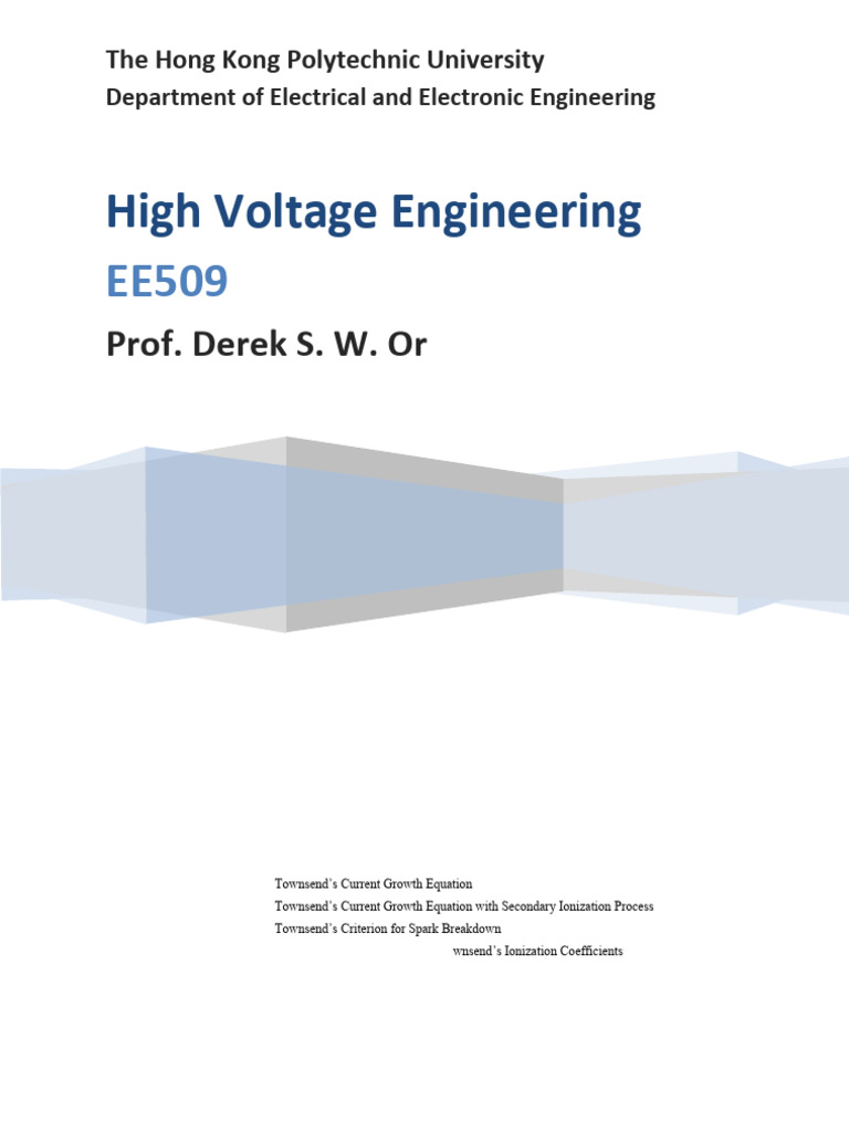 02a Breakdown of Gaseous Insulation | PDF | Electrical Breakdown ...
