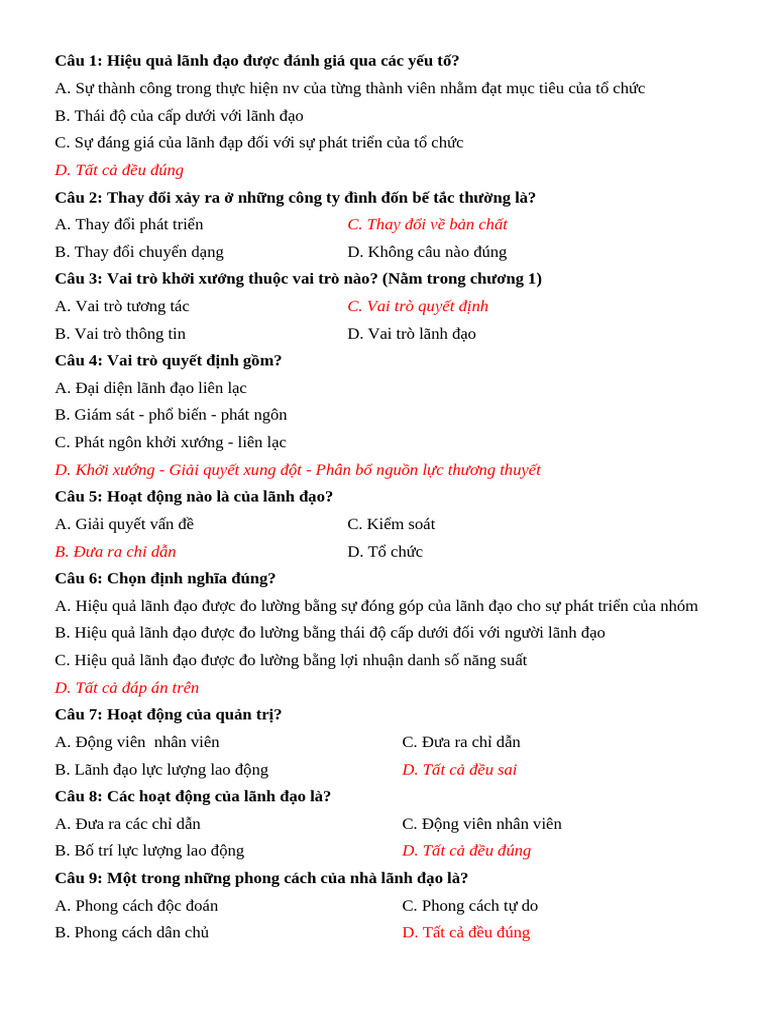 Trắc Nghiệm NTLD | PDF