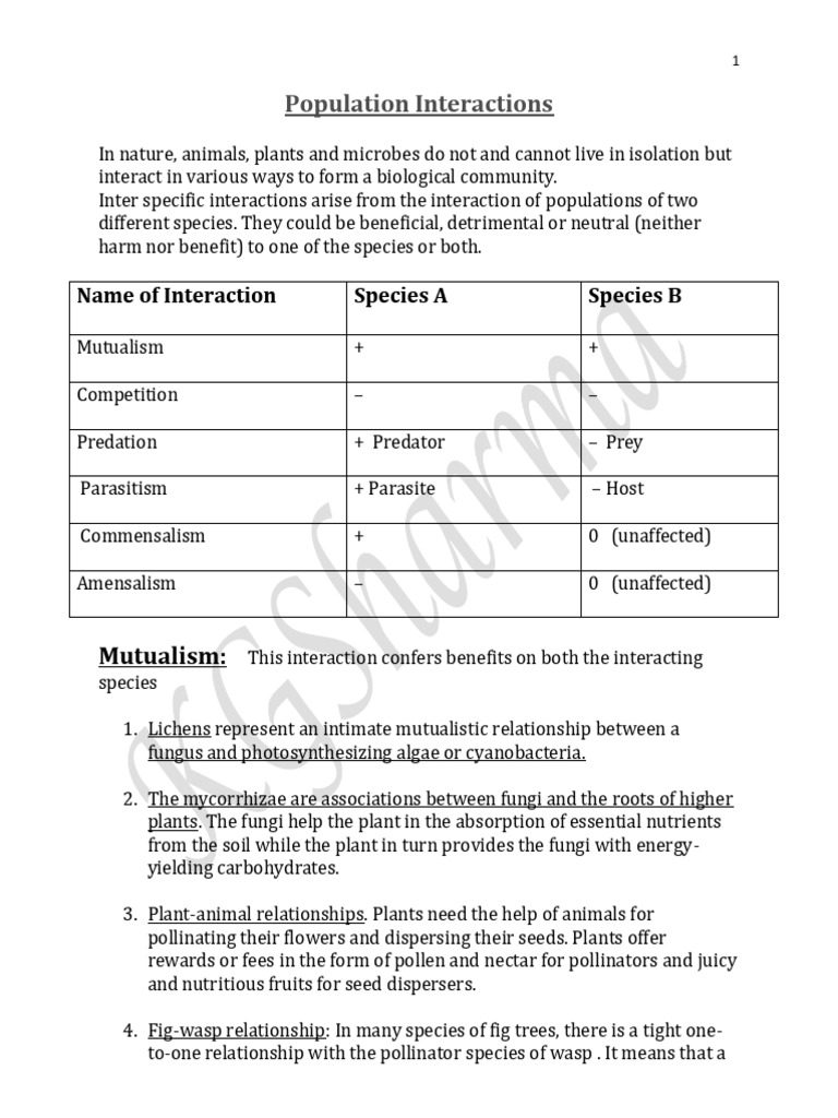 Population Interactions | PDF | Parasitism | Predation